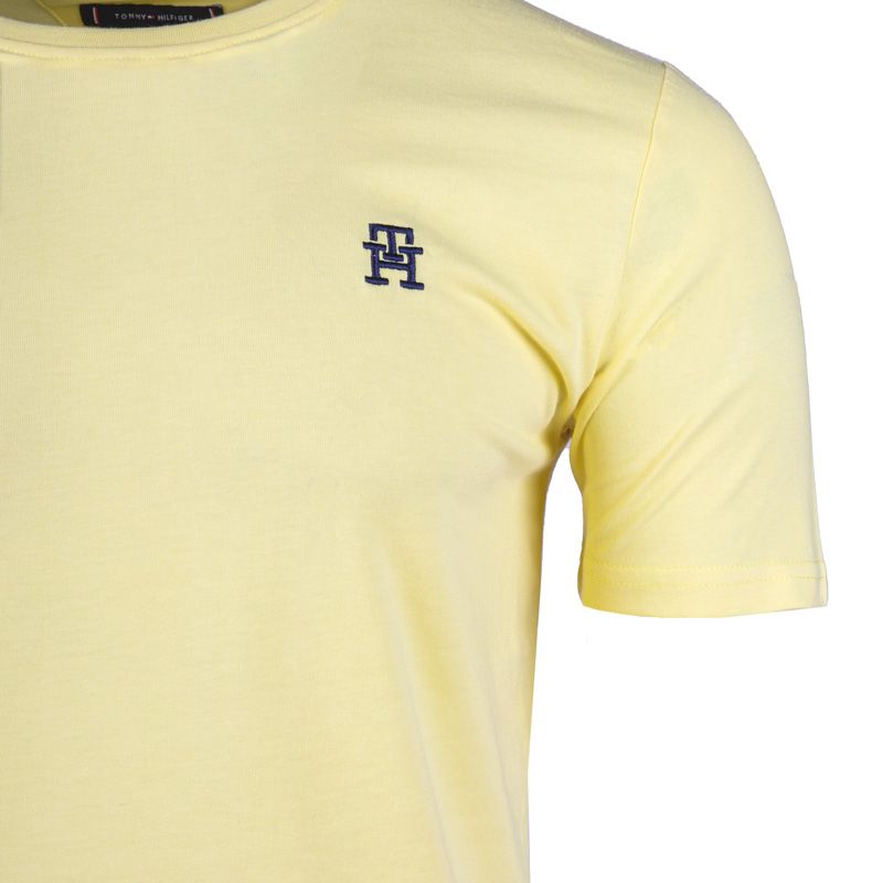 Tee shirt coupe droite basique avec petit logo brodé Homme TOMMY